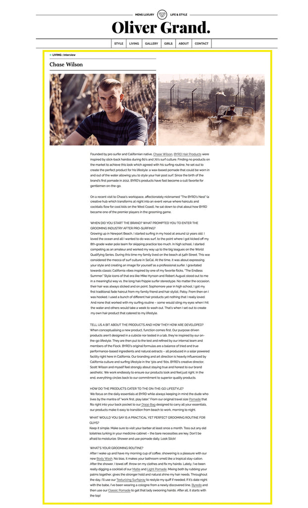 OliverGrand.com – BYRD Hairdo Products