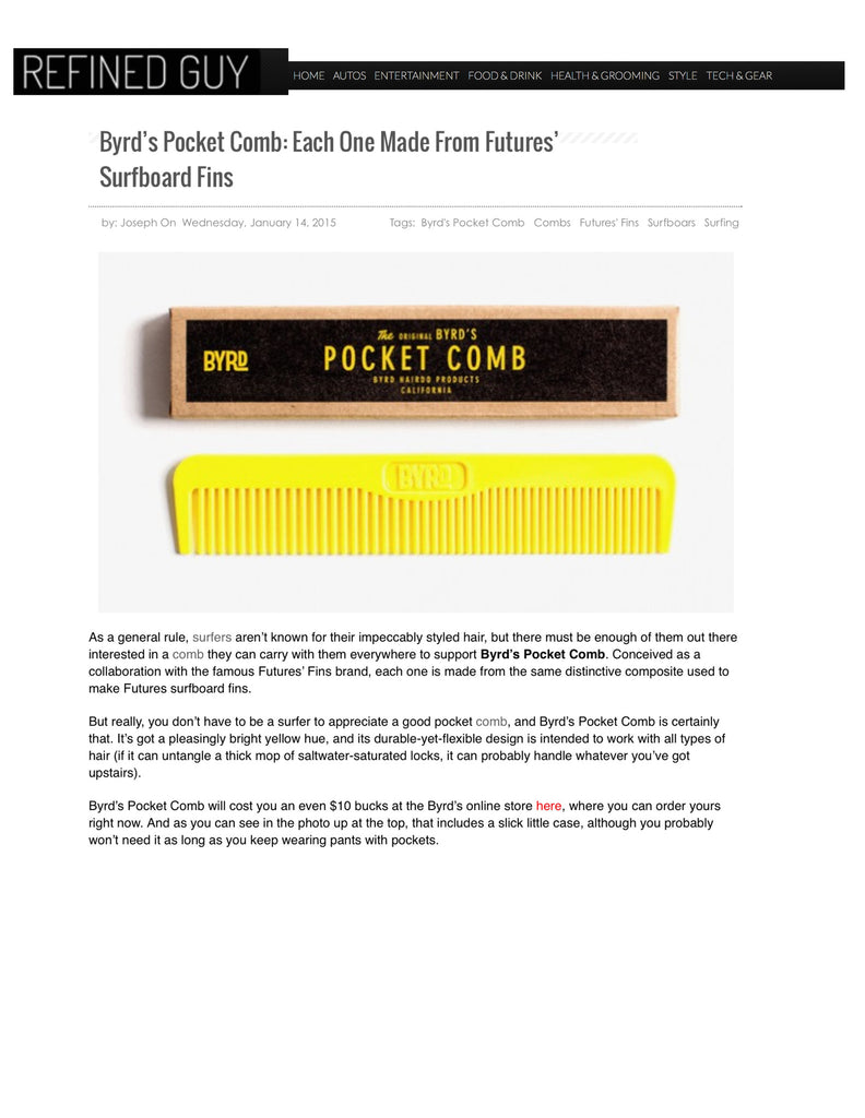 REFINED GUY – BYRD Hairdo Products