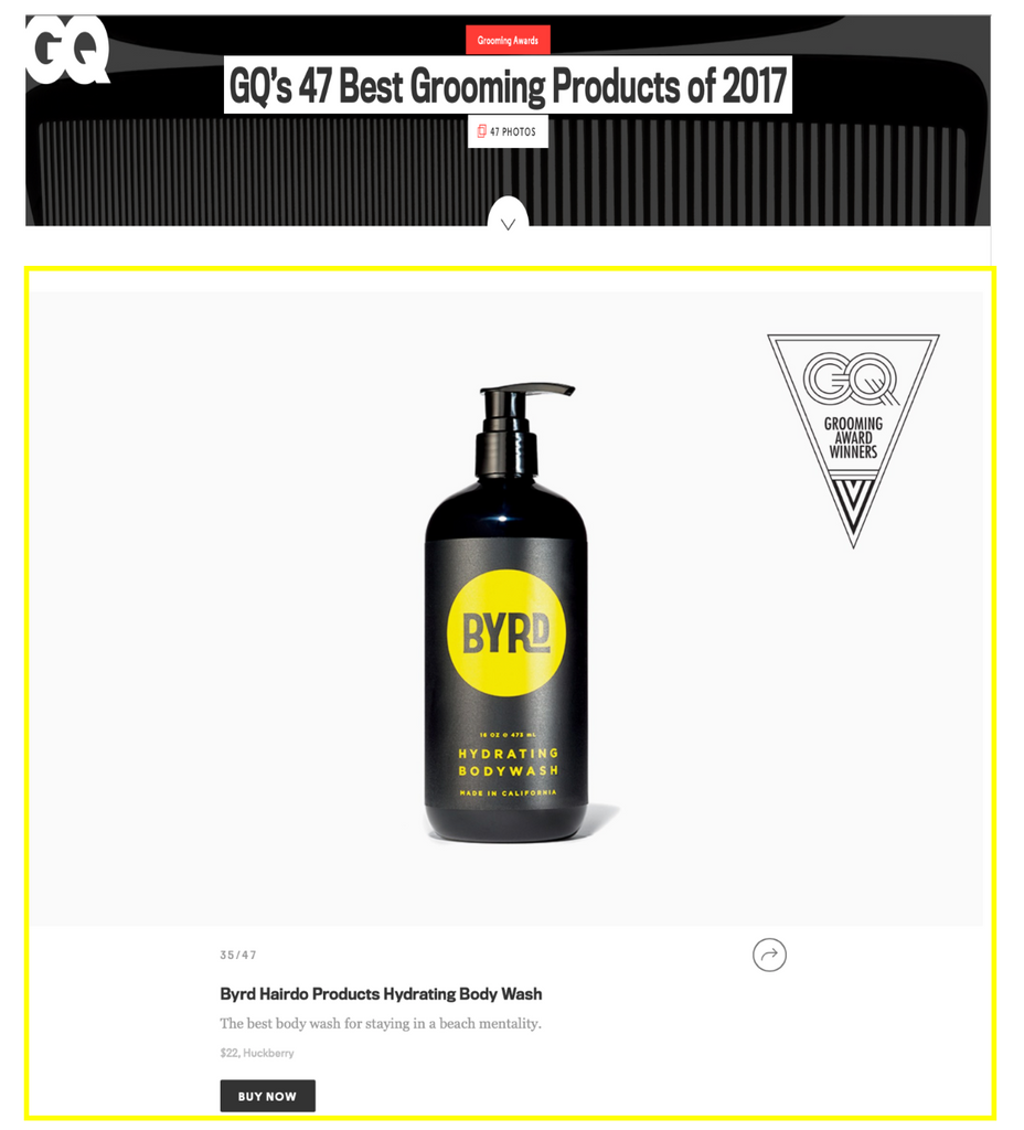 GQ's 2017 – BYRD Hairdo Products